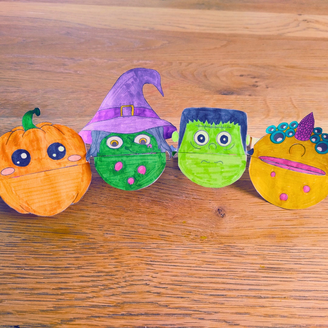 Halloween Activity for Kids Printable Hand Puppets for Halloween Crafts ...