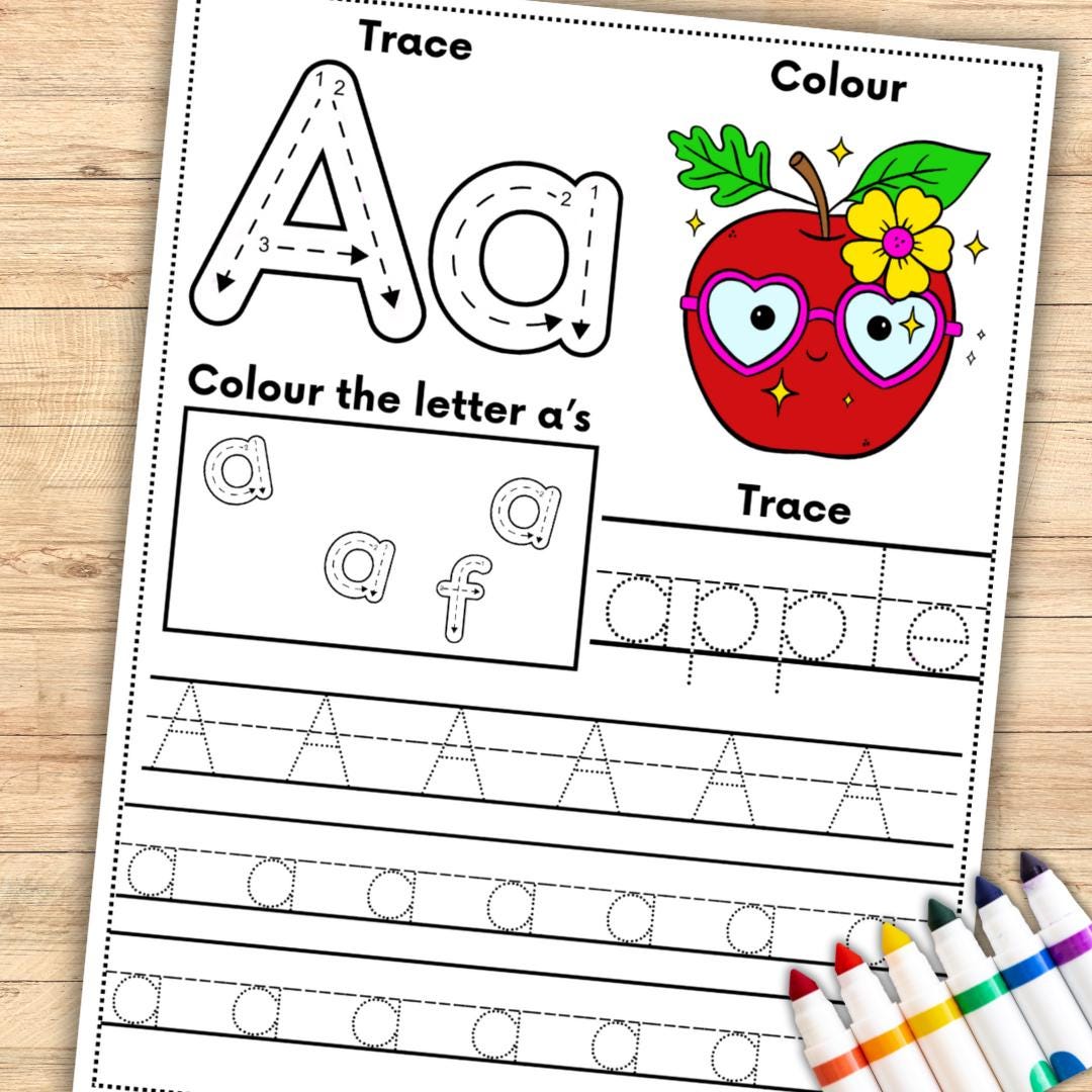 Personalized Name Tracing Workbook: Kids Handwriting Practice (digital ...