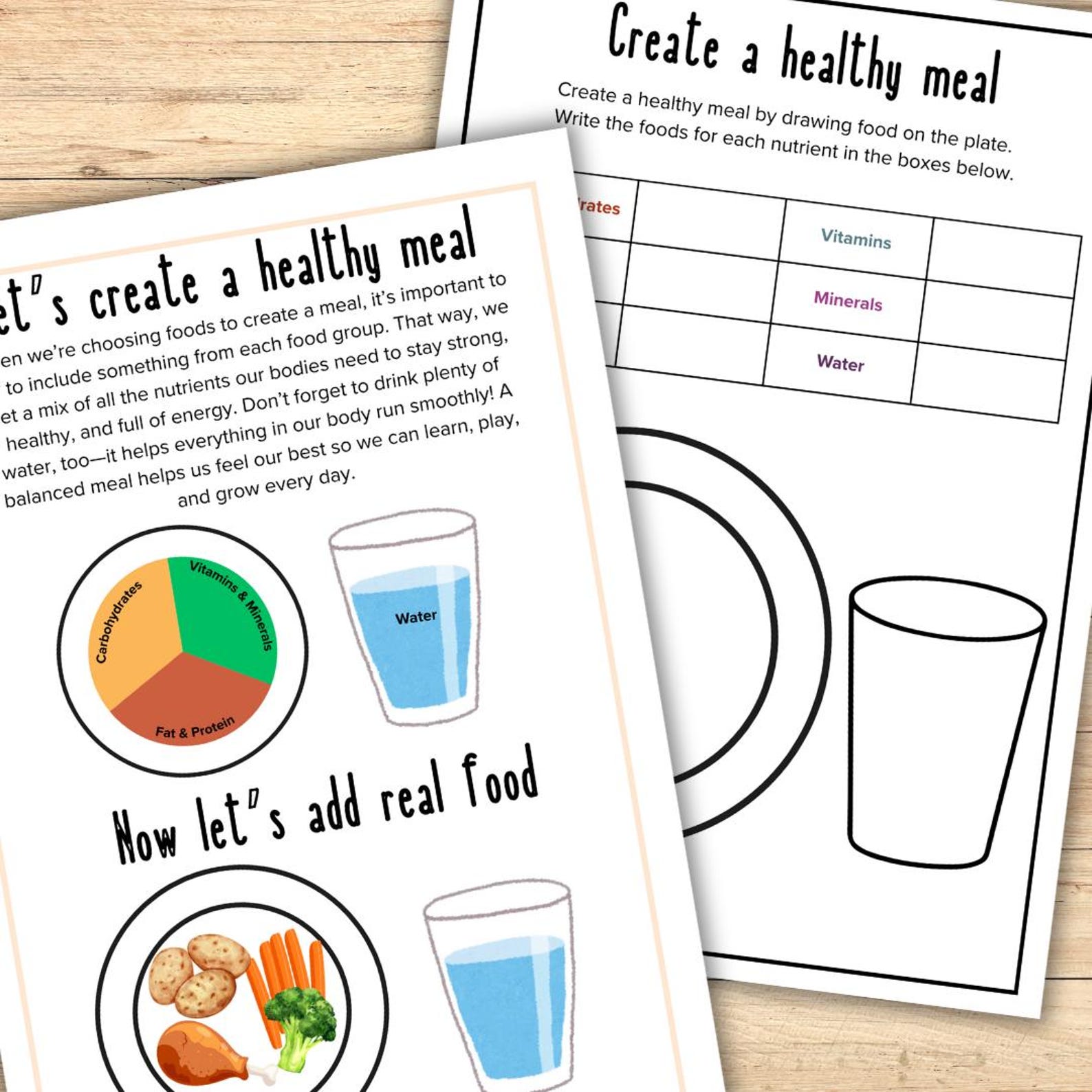 Nutrient Unit Study for Kids Healthy Eating Printable About Vitamins ...