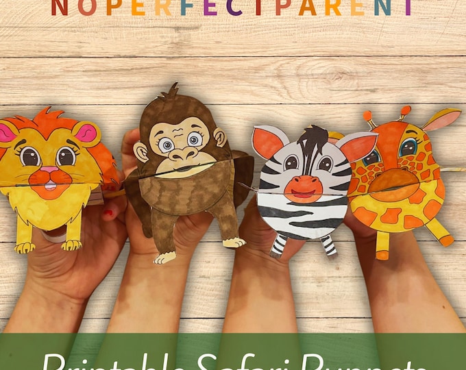 African Animal Paper Craft Printable Finger Puppet Template Kids Craft ...