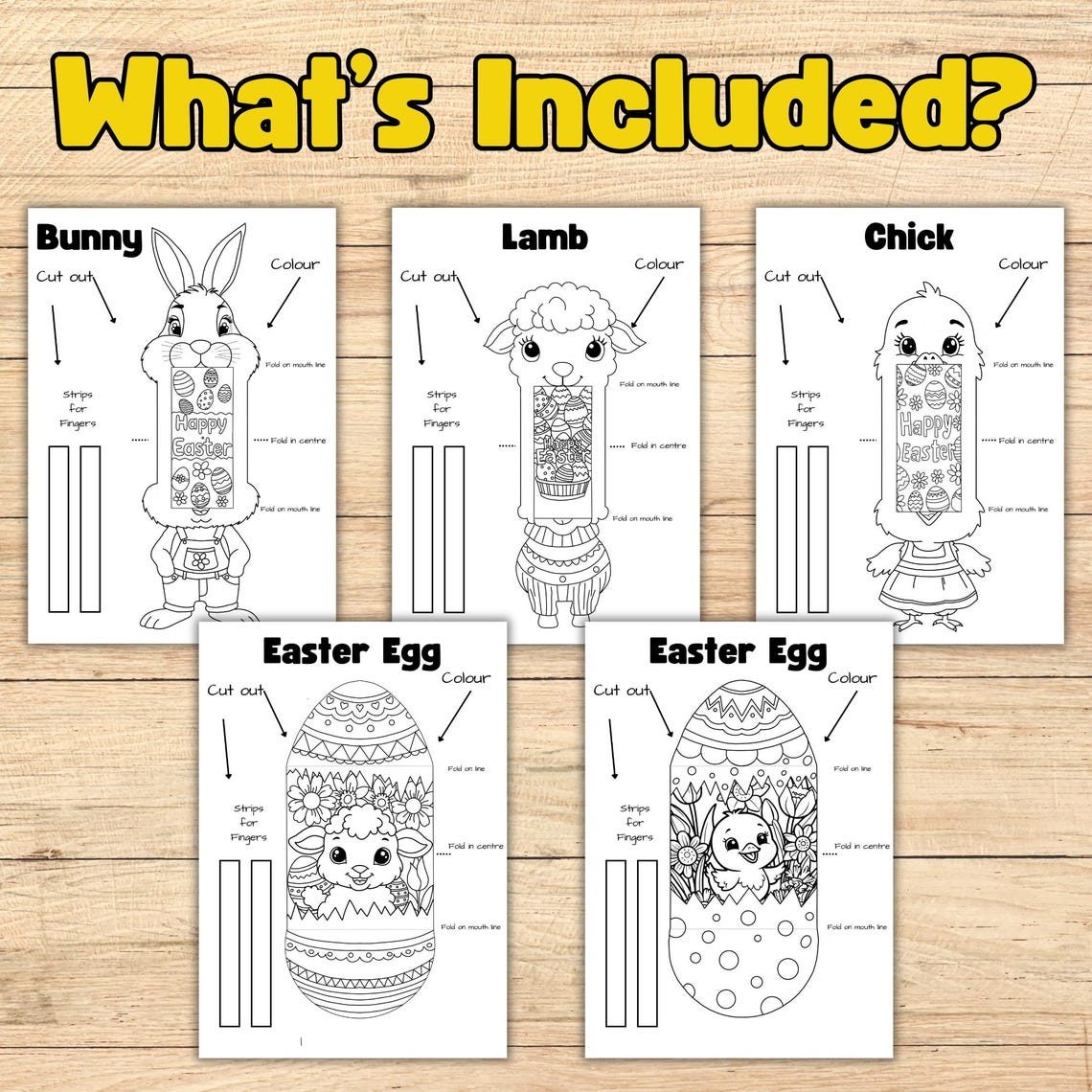 Easter Activity for Kids Printable Hand Puppets for Easter Bunny Crafts ...