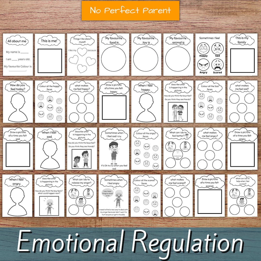 Emotions and Feelings Worksheets for Children Emotional Regulation ...