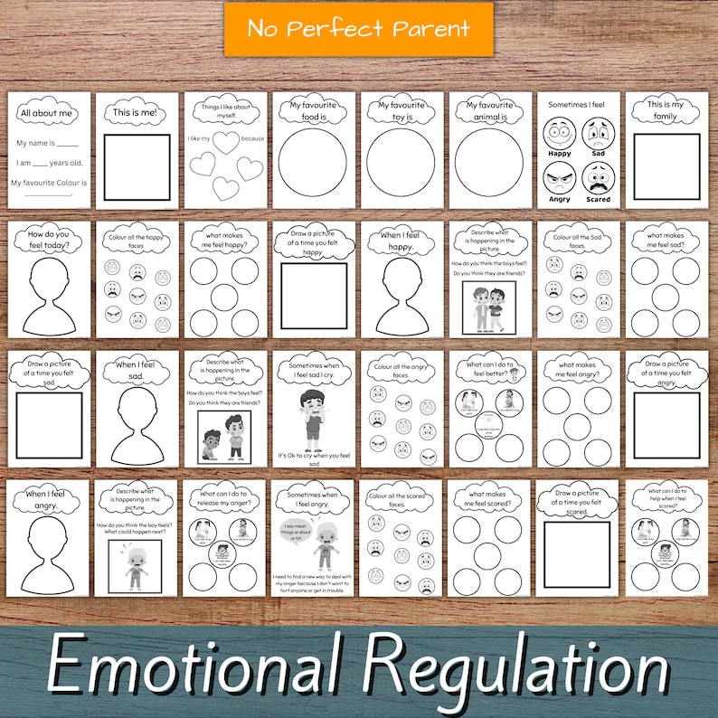 Emotions and Feelings Worksheets for Children Emotional Regulation ...