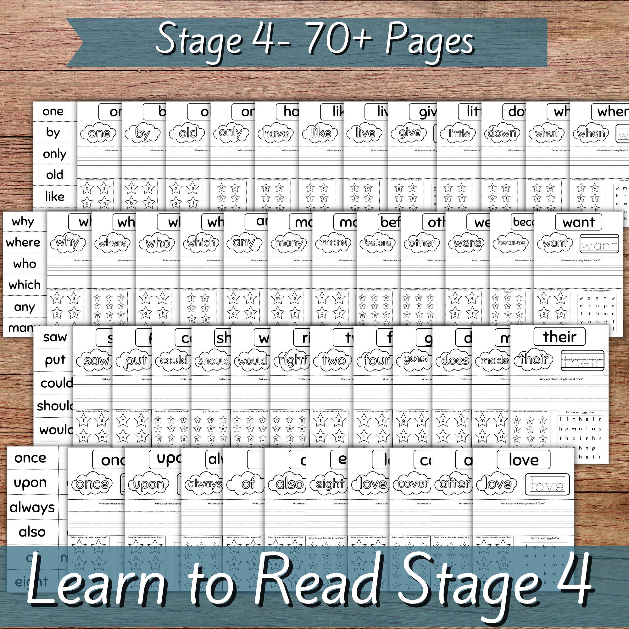 Teach Kids to Read Stage 4 Phonics Unit 70 Pages Instant Download ...
