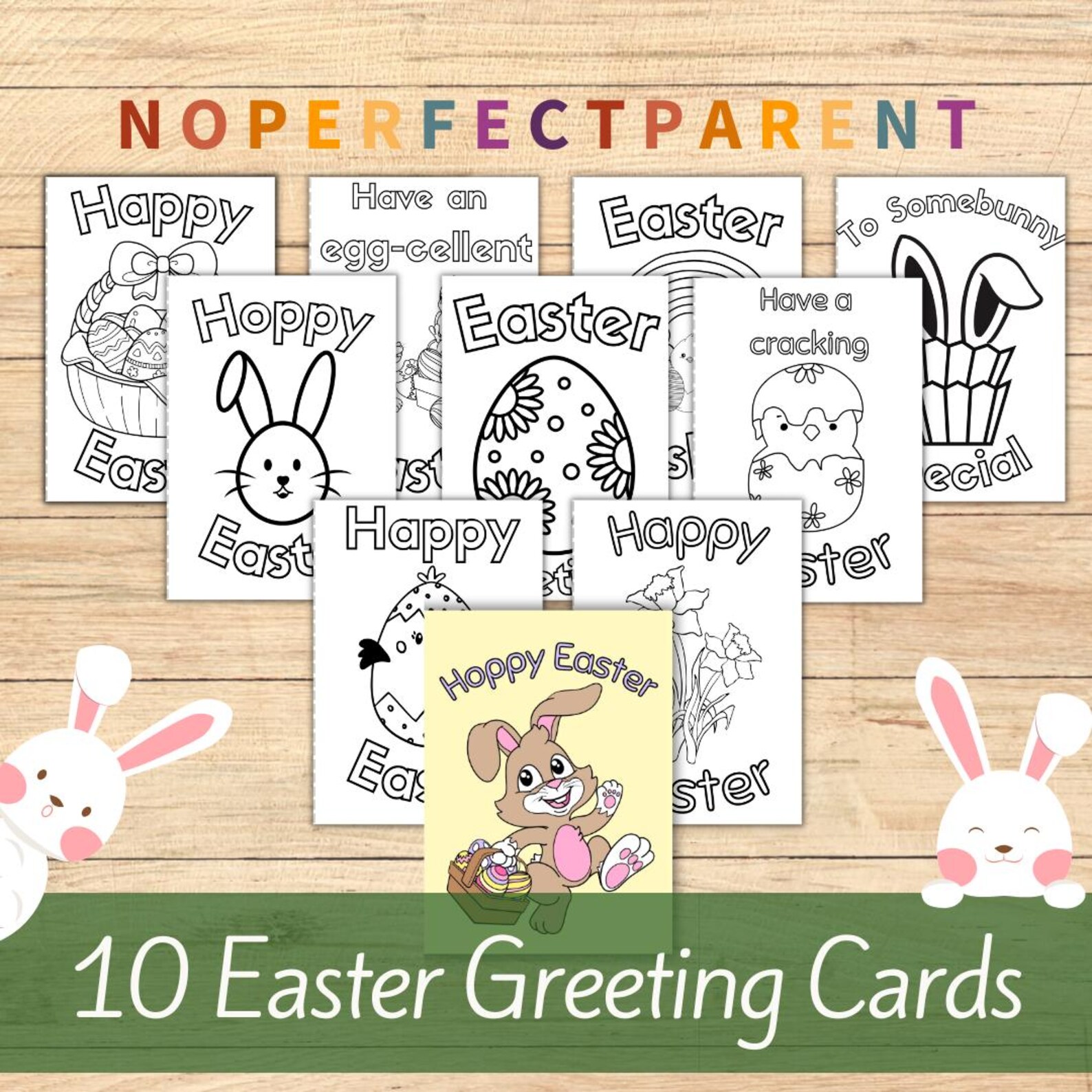 Colouring for Kids Easter Cards for Children to Colour Greeting Cards ...
