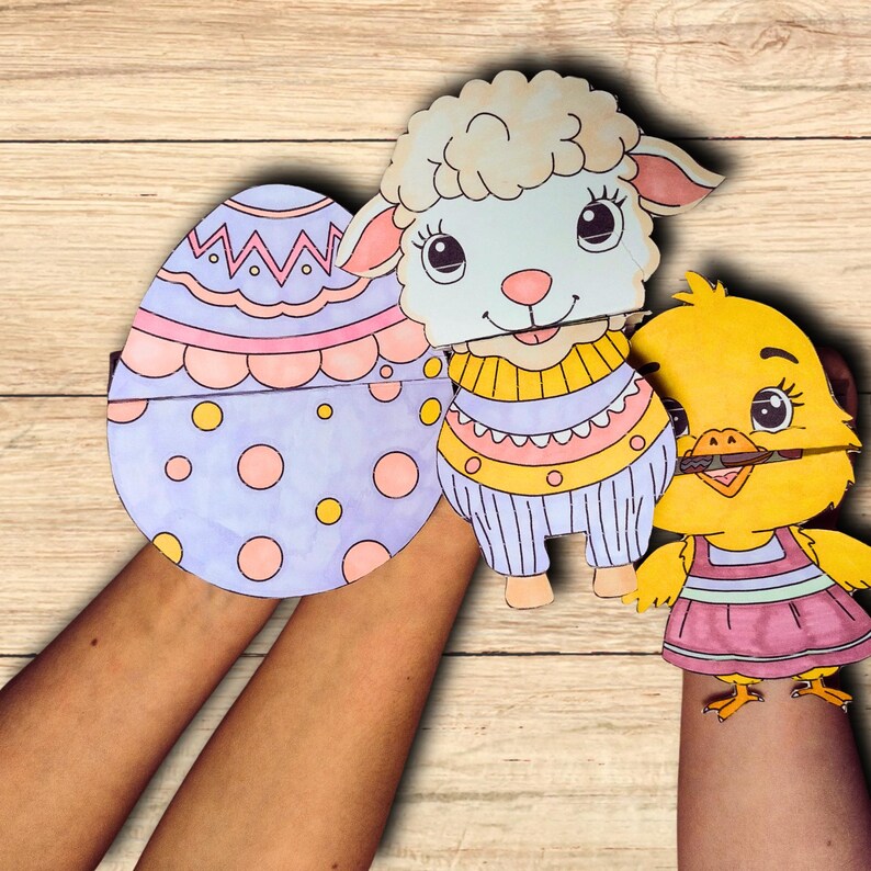 Easter Activity for Kids Printable Hand Puppets for Easter Bunny Crafts ...