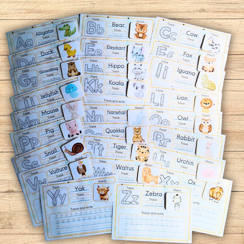 ABC Animal Busy Binder | Printable Toddler Learning Book | Preschool ...