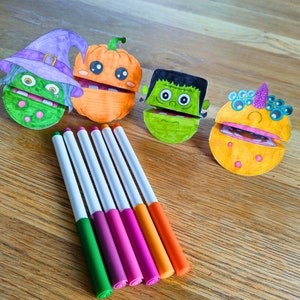 Halloween Activity for Kids Printable Hand Puppets for Halloween Crafts ...