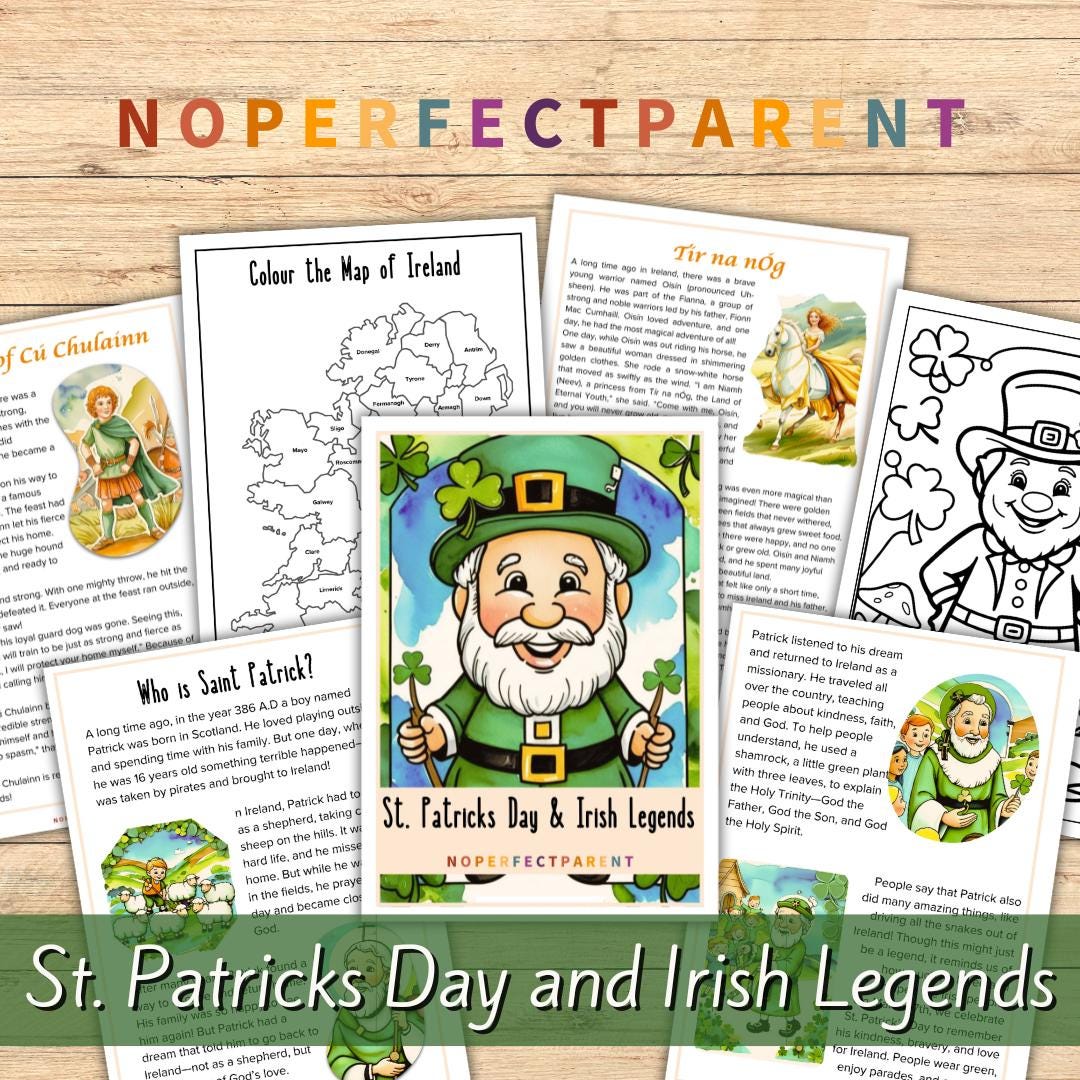 St. Patrick’s Day Irish Legends Unit Study for Kids Fun Printable ...