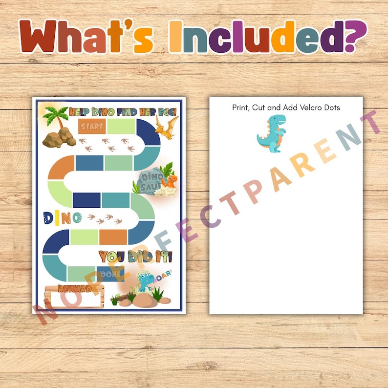 Dinosaur Themed Reward Chart for Kids Potty Training Chart for Children ...