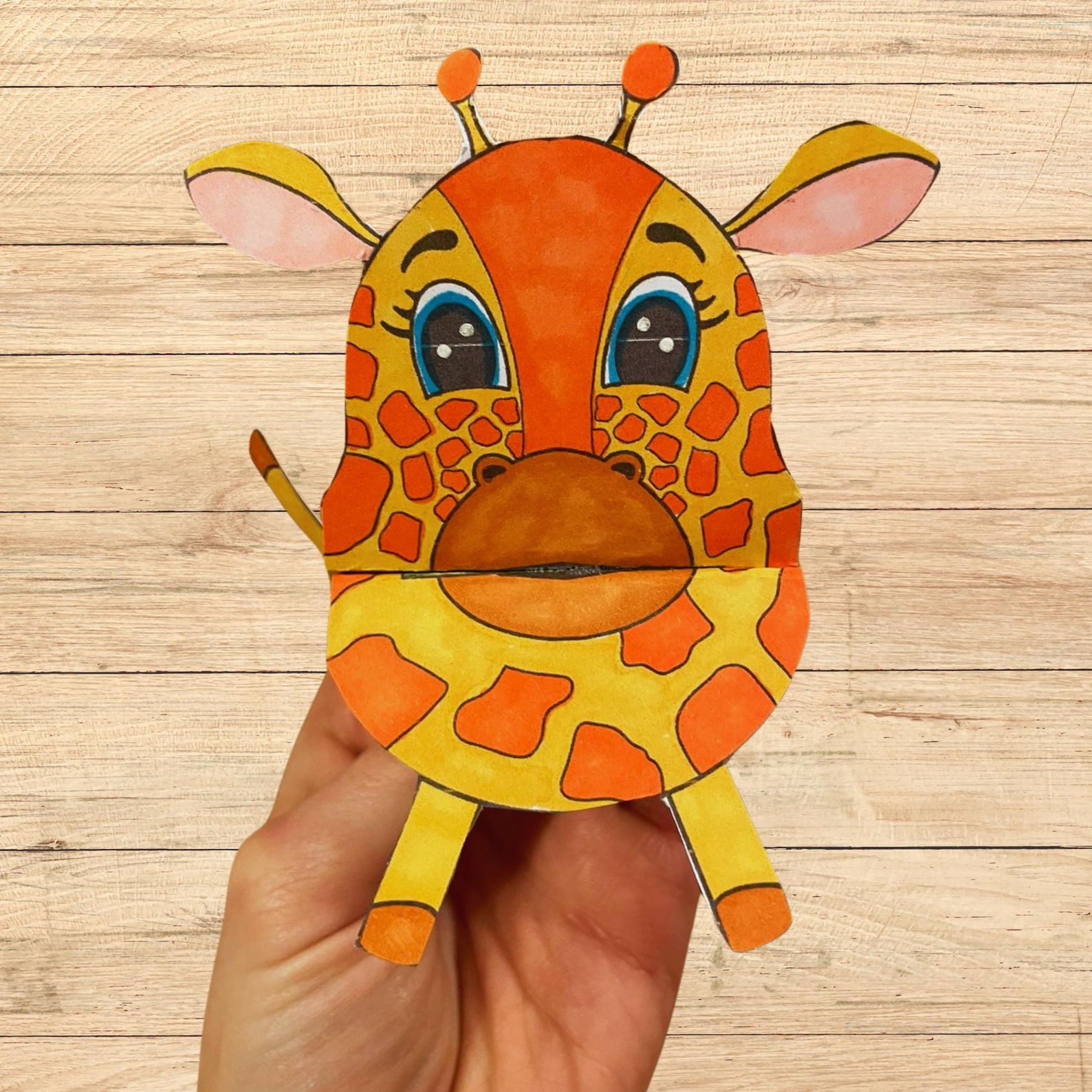 Printable Animal Puppets for Kids Craft Activity for Children Colouring ...
