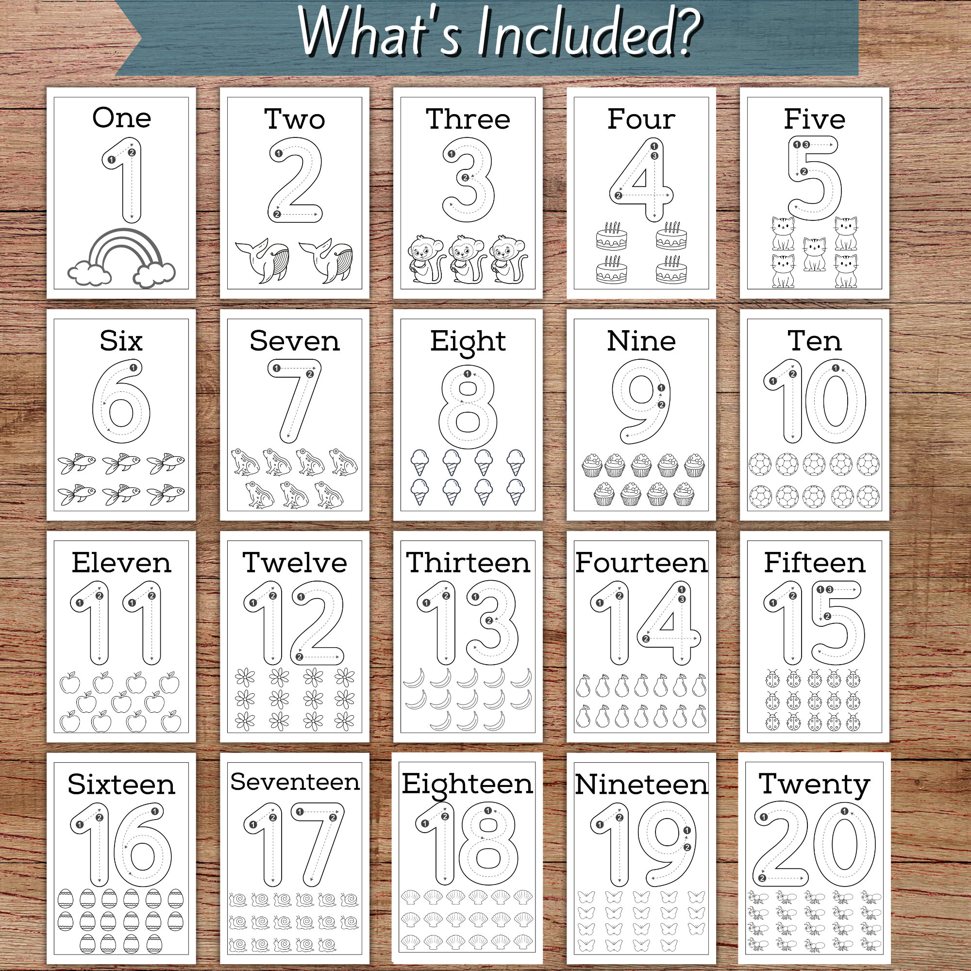 Preschool Worksheets for Kids Number Tracing Activity for Montessori ...