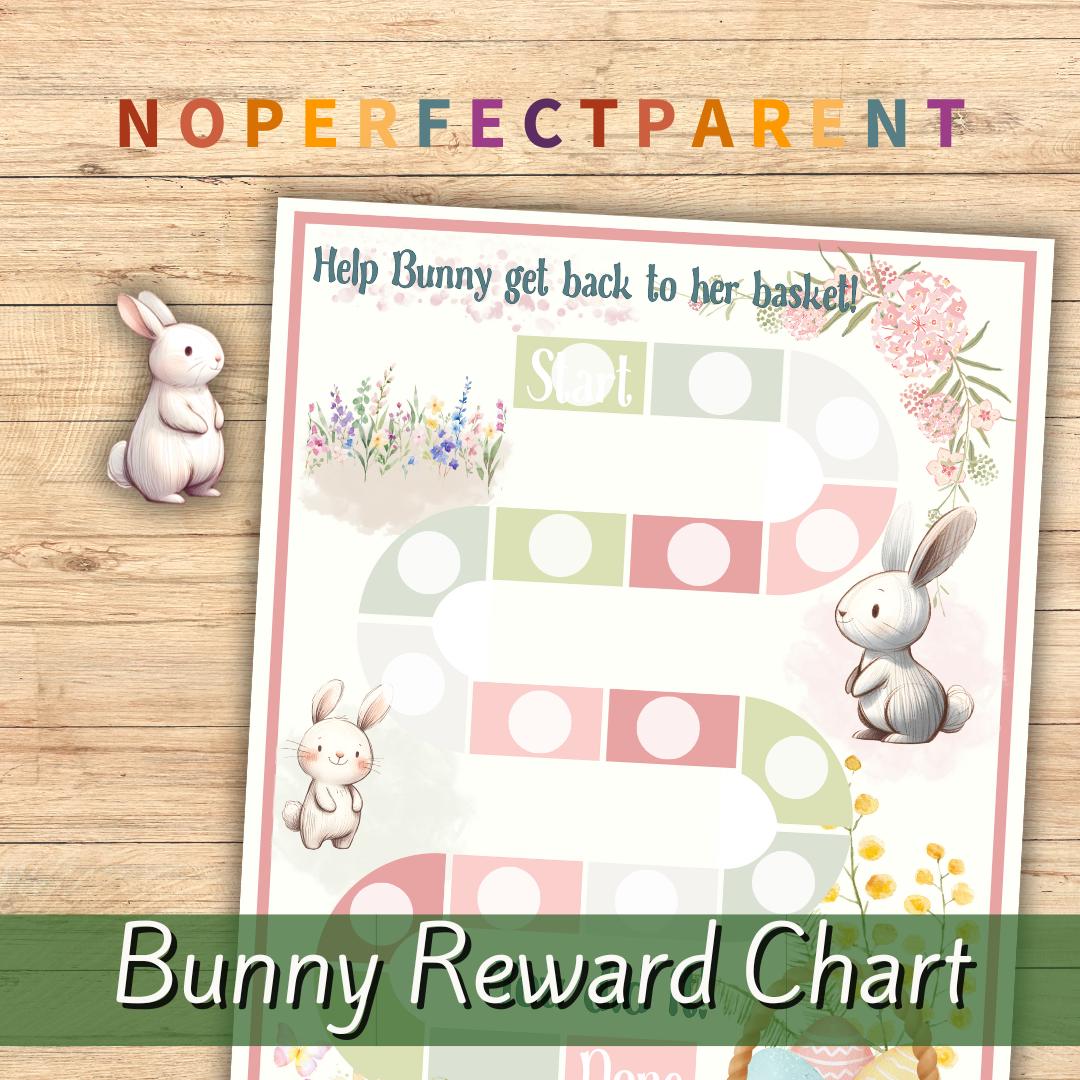 Reward Chart for Kids Bunny Themed Star Chart Easter Printable for ...