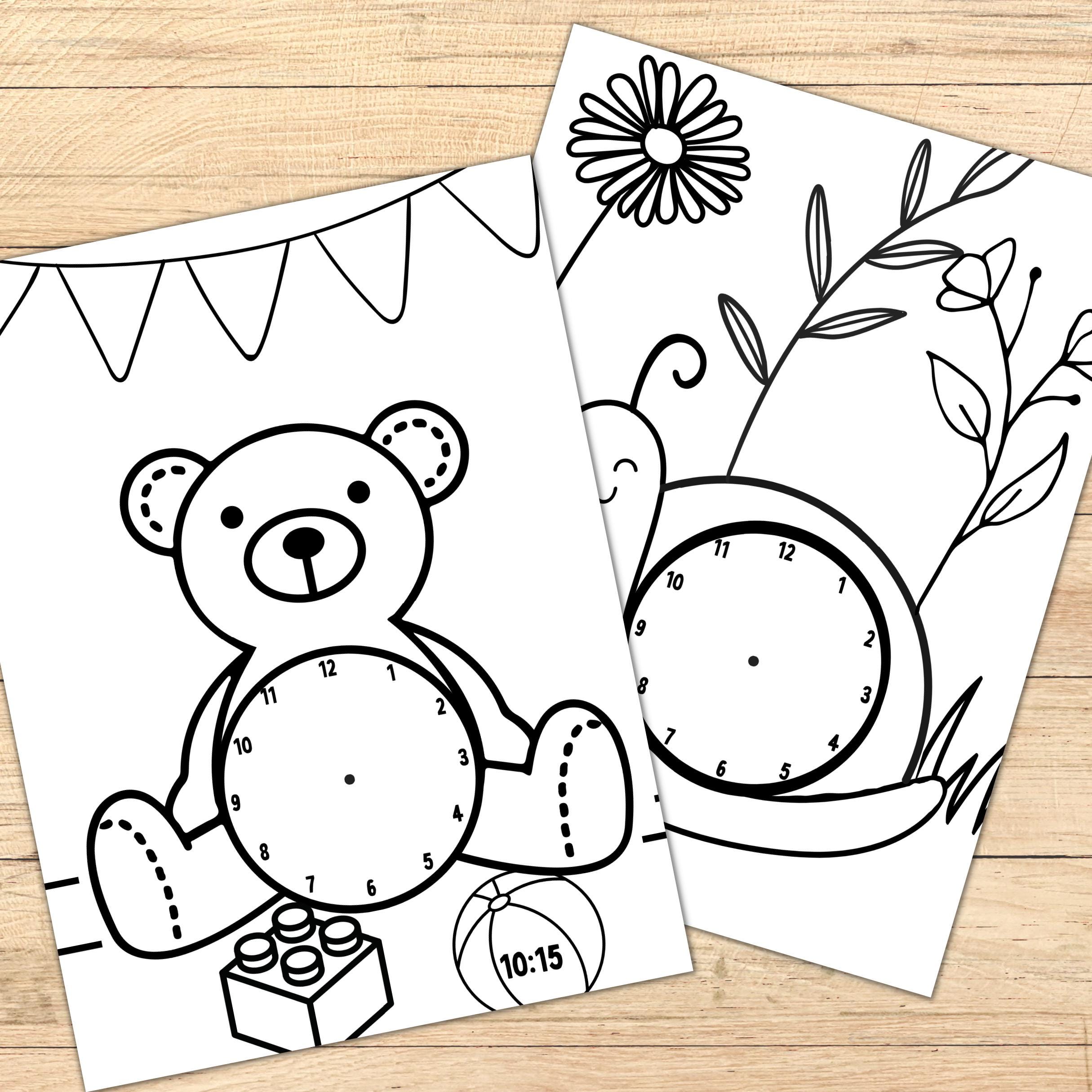 Rainbow Learn to Tell Time Printable | Kids Clock Activity | Teaching ...
