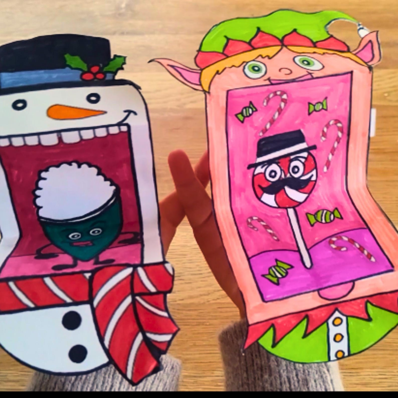 Christmas Activity for Kids Printable Hand Puppets for Christmas Crafts ...
