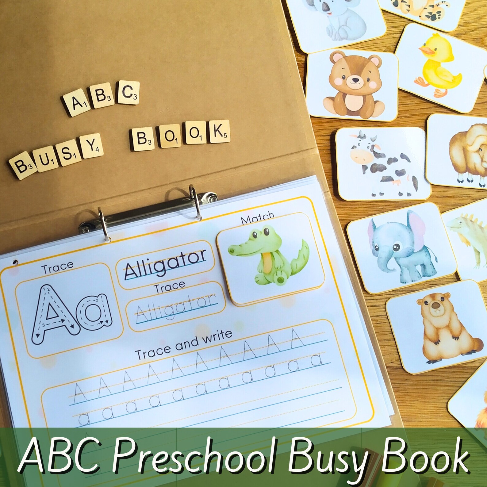 ABC Preschool Busy Book Busy Binder for Toddlers Letter Tracing ...