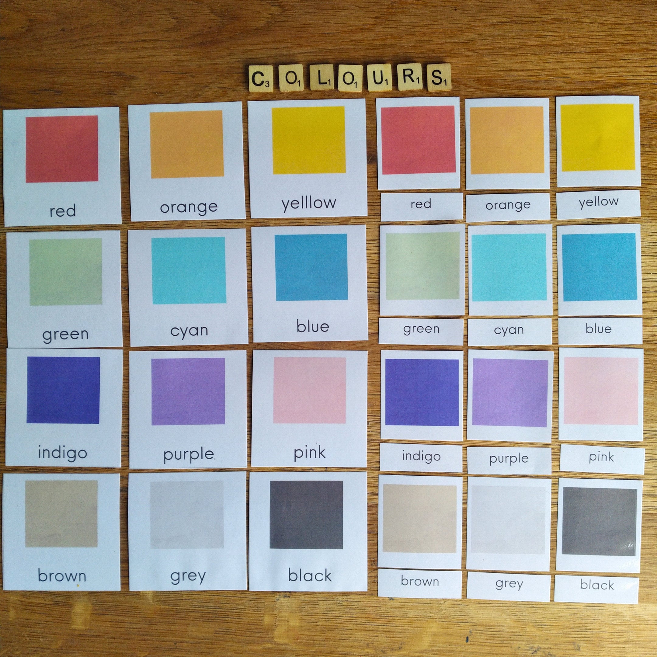 Preschool Colour Cards - Colour Flashcards for Children - Montessori ...