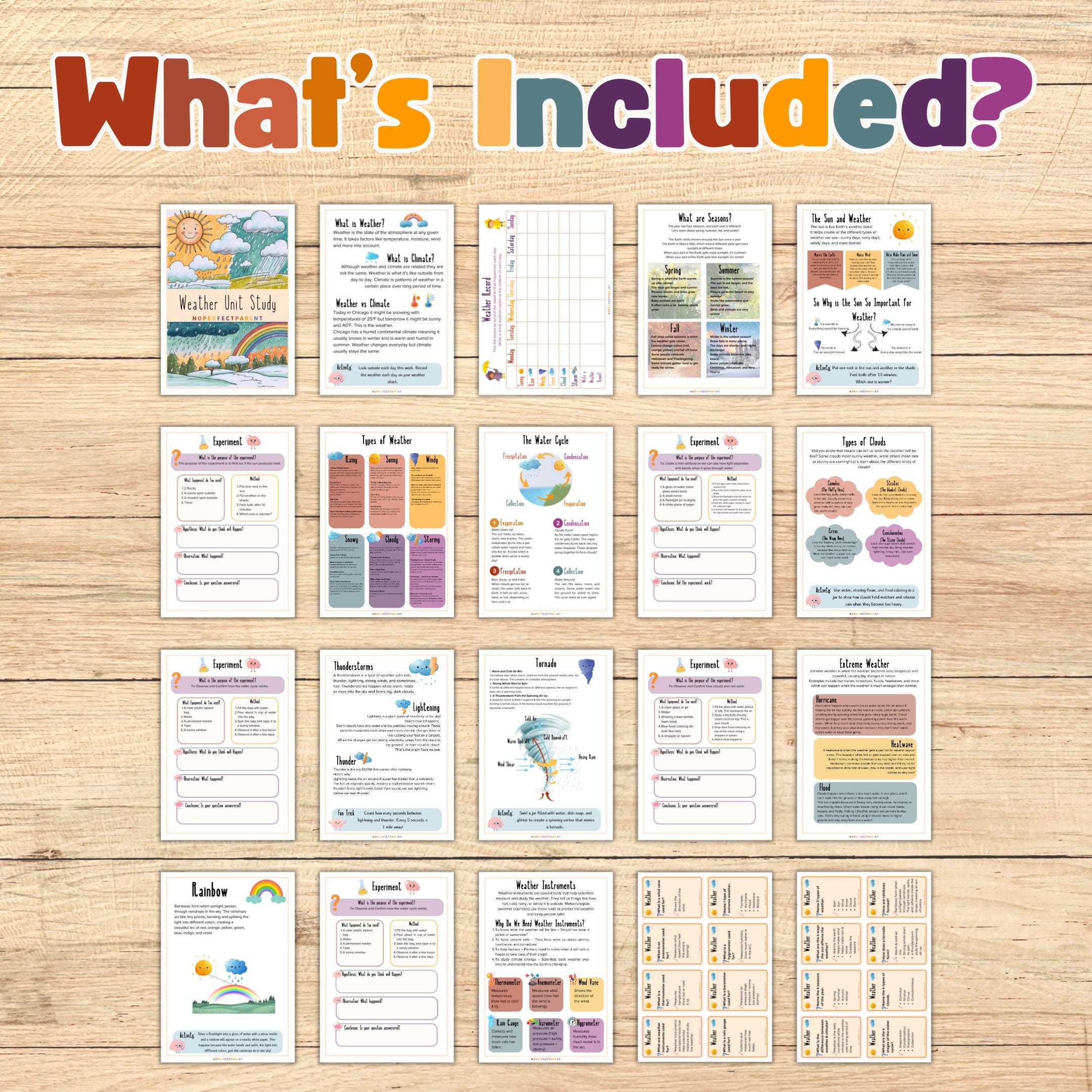 Printable Weather Unit Study for Kids Fun and Educational Weather ...