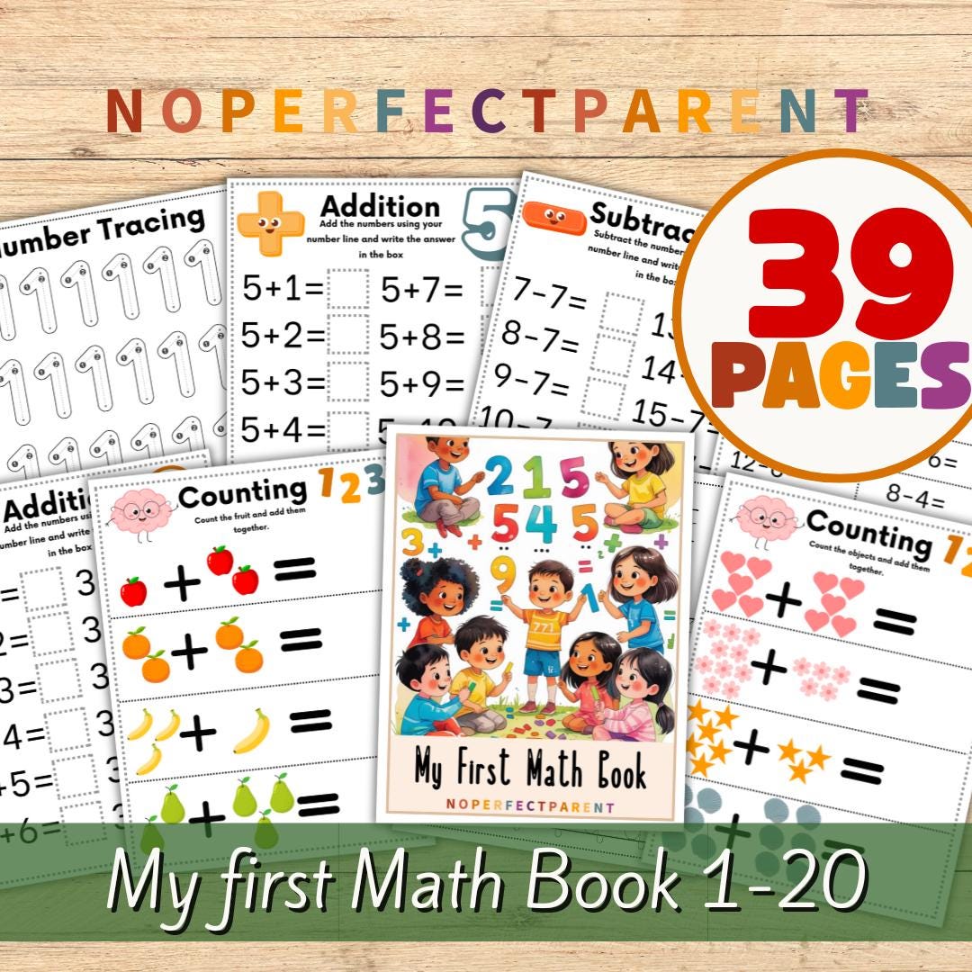 My First Math Book Printable | Preschool and Kindergarten Math ...