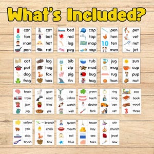 Printable Phonics Matching Game for Kids | CVC & CVCC Words | Preschool ...