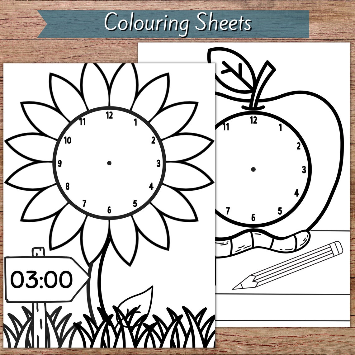 Learn to Tell Time Printable Clock Teaching Time Bundle Teach Kids to ...