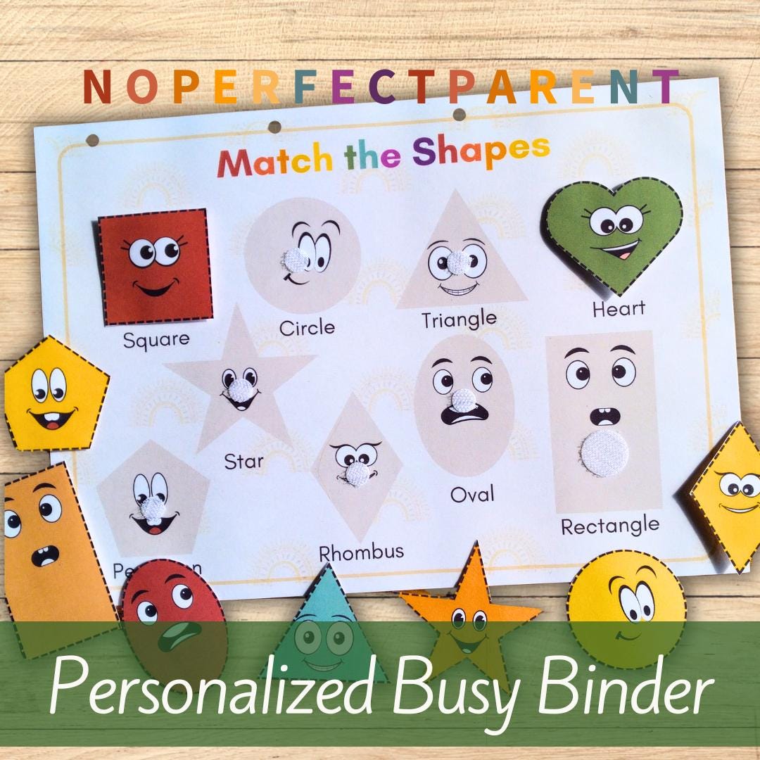Personalized Busy Binder for Kids | Custom Name Learning Book | Letters ...