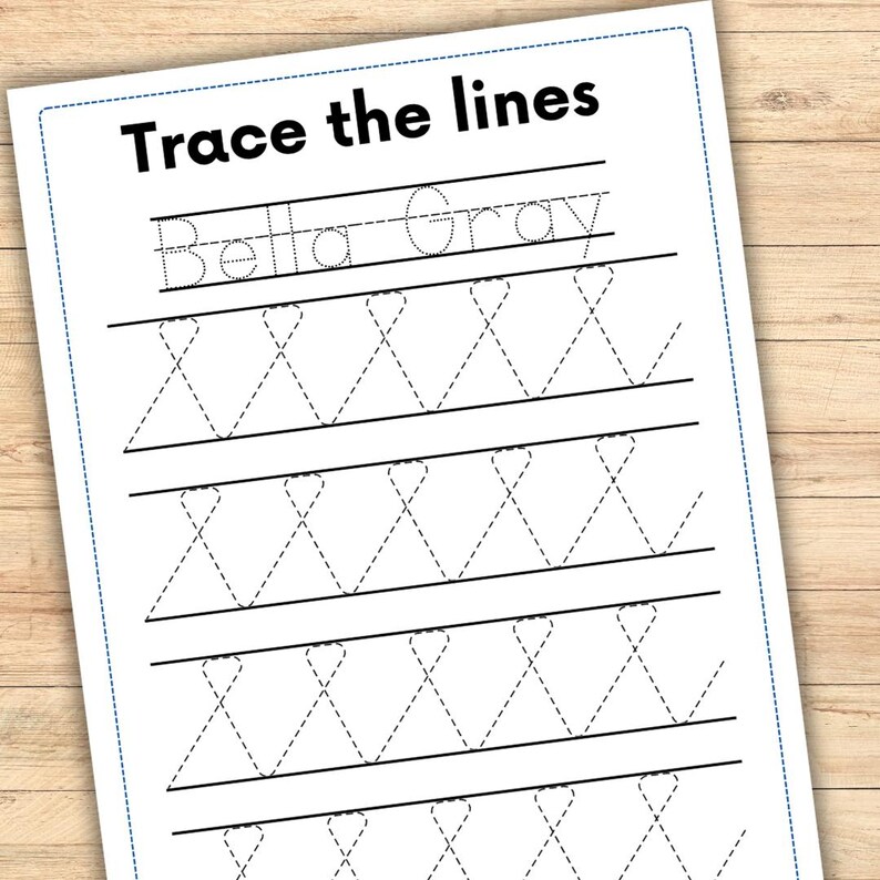 Personalized Name Writing Printable for Kids First Handwriting Book ...