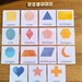 Preschool Shapes Flashcards for Kids Toddler Activity Montessori ...