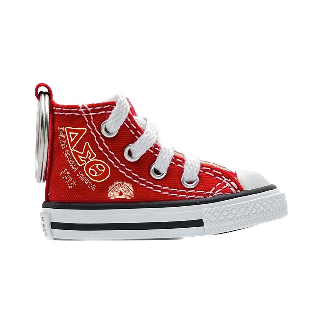 Delta Sigma Theta Mini Converse Keychain | Sorority Sneaker Key Holder ...