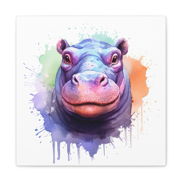 Hippo Painting - Etsy