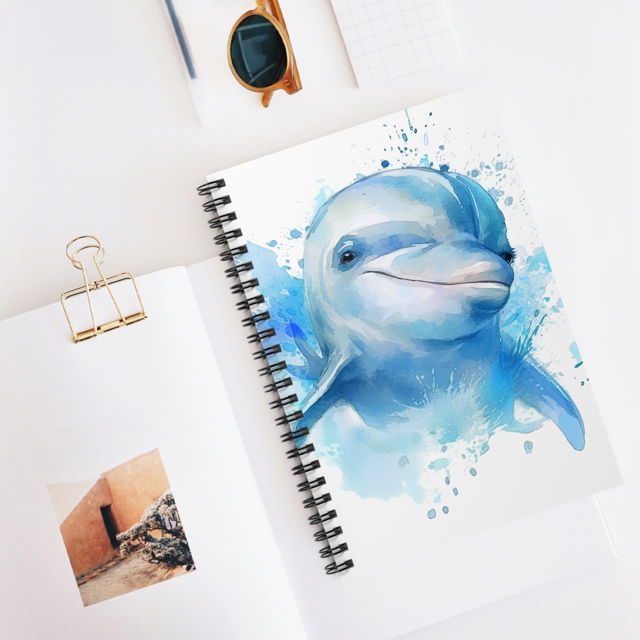 90s Notebook With Dolphins