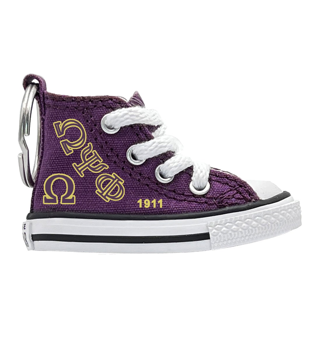Omega Psi Phi Mini Converse Keychain - Greek Fraternity Inspired ...