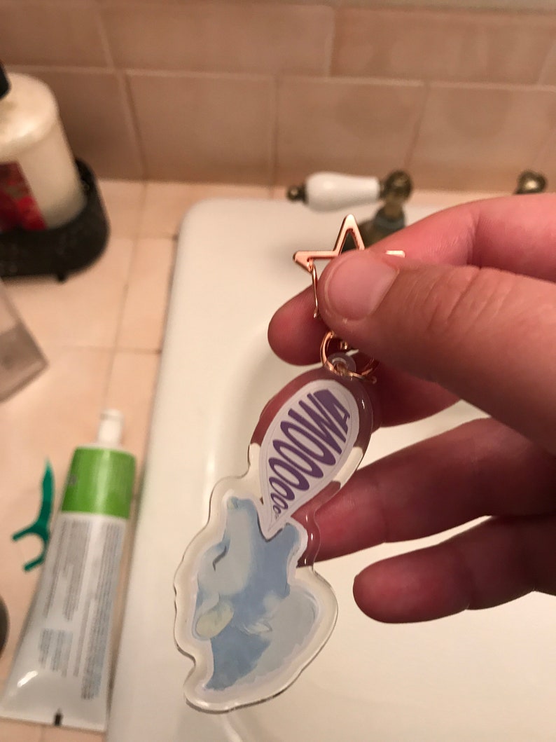 Wolf Howl Awooo Acrylic Epoxy Keychain - Etsy