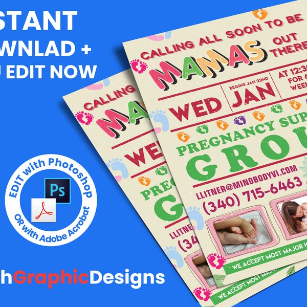 Mom Support Group Flyer - Etsy