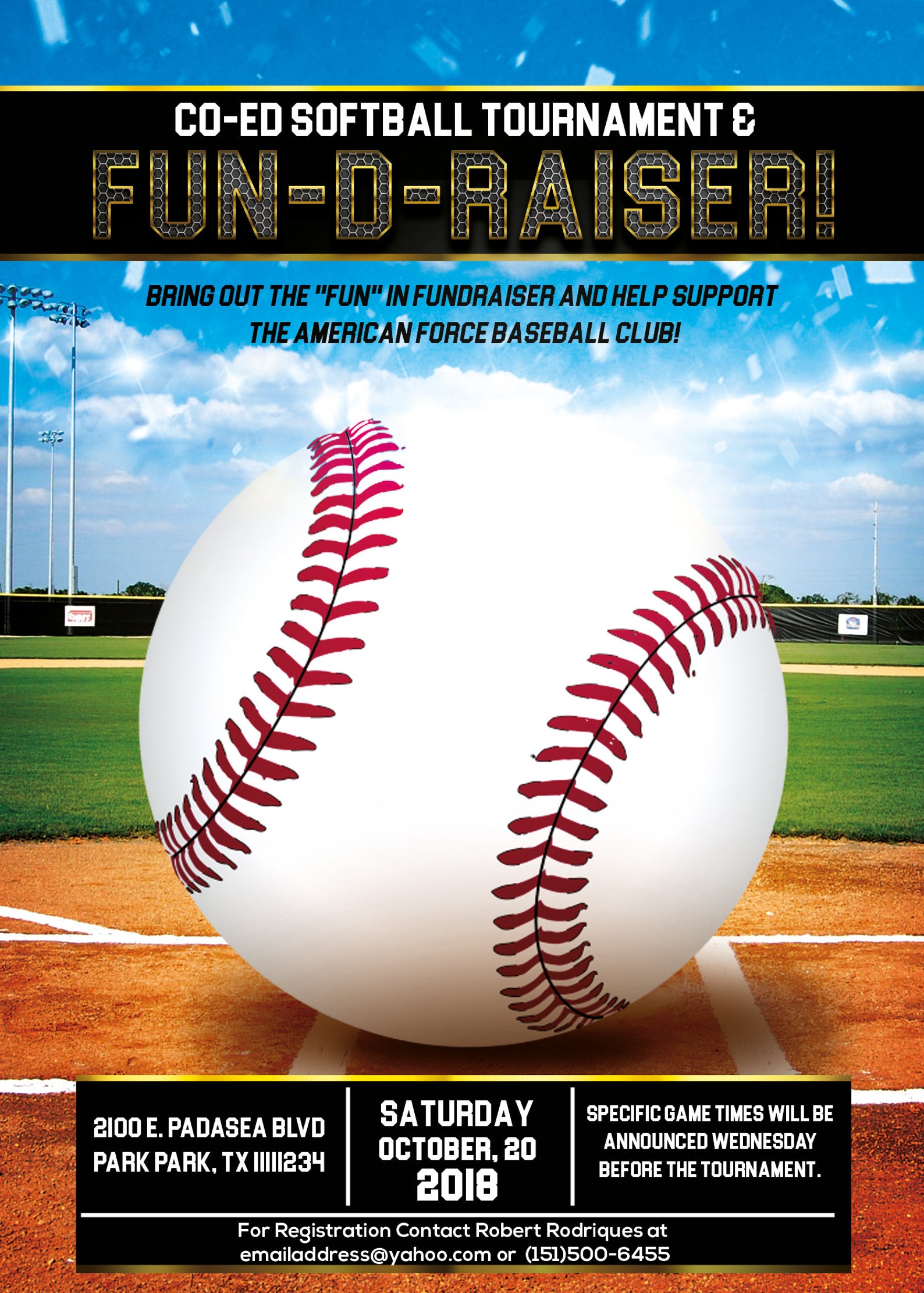 Editable Baseball / Softball Poster Template Tournament - Etsy