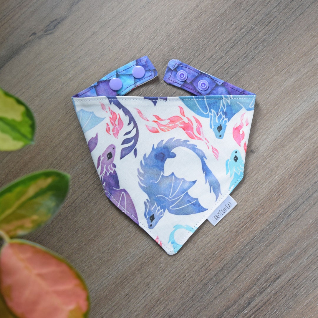 Dragon Cat or Dog Bandana - Dragon Scales Pet Neckerchief - Dragon ...