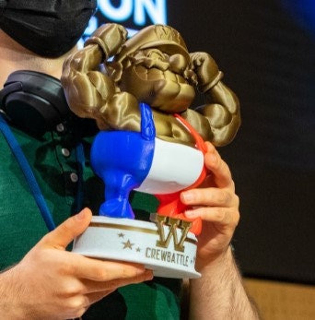 Flexing Wario Trophy 3D FILES Multiple Parts 3D Print - Etsy