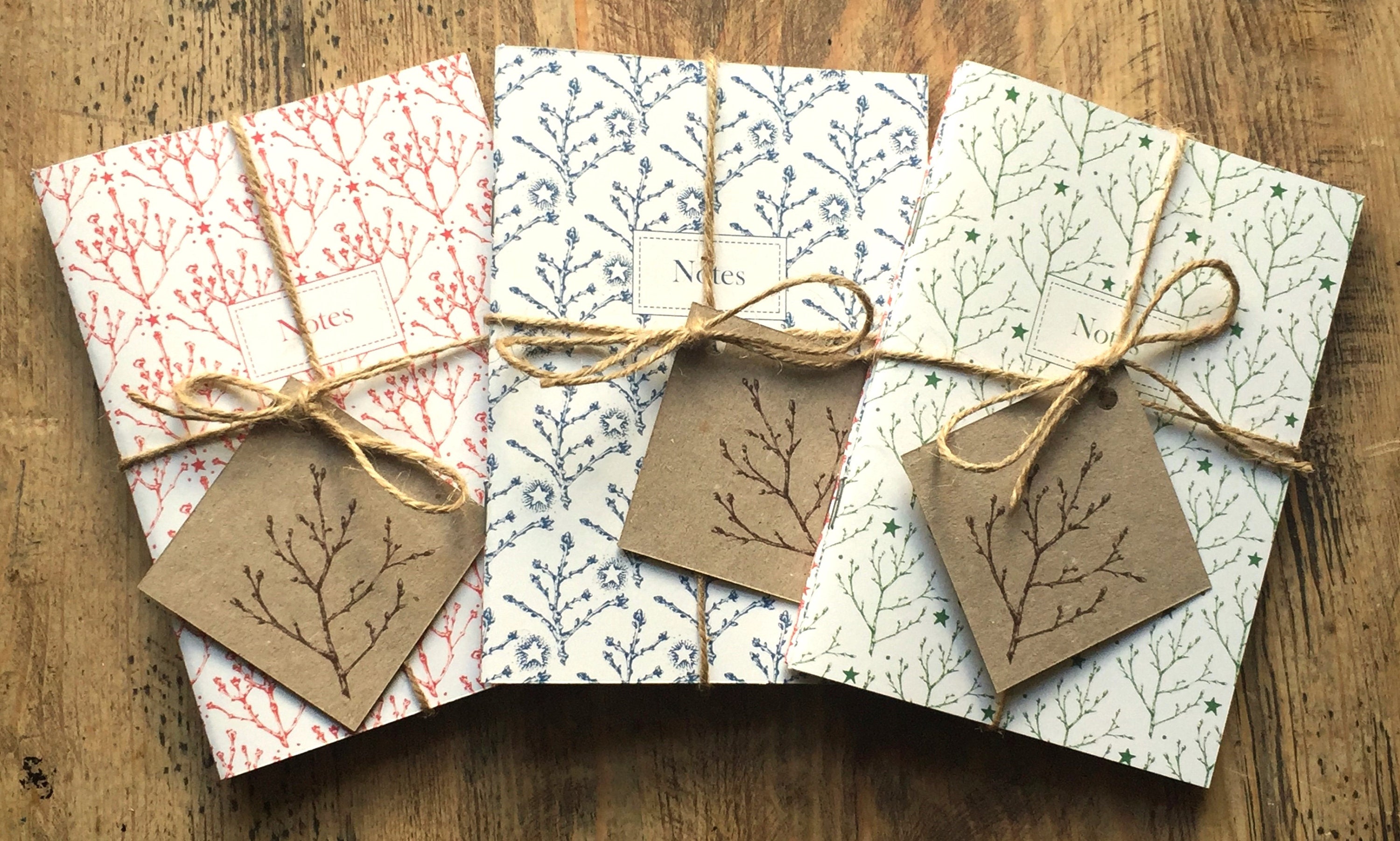 A6 Notebooks : Winter Twigs Designs. 32 Blank Pages for Notes, Lists ...