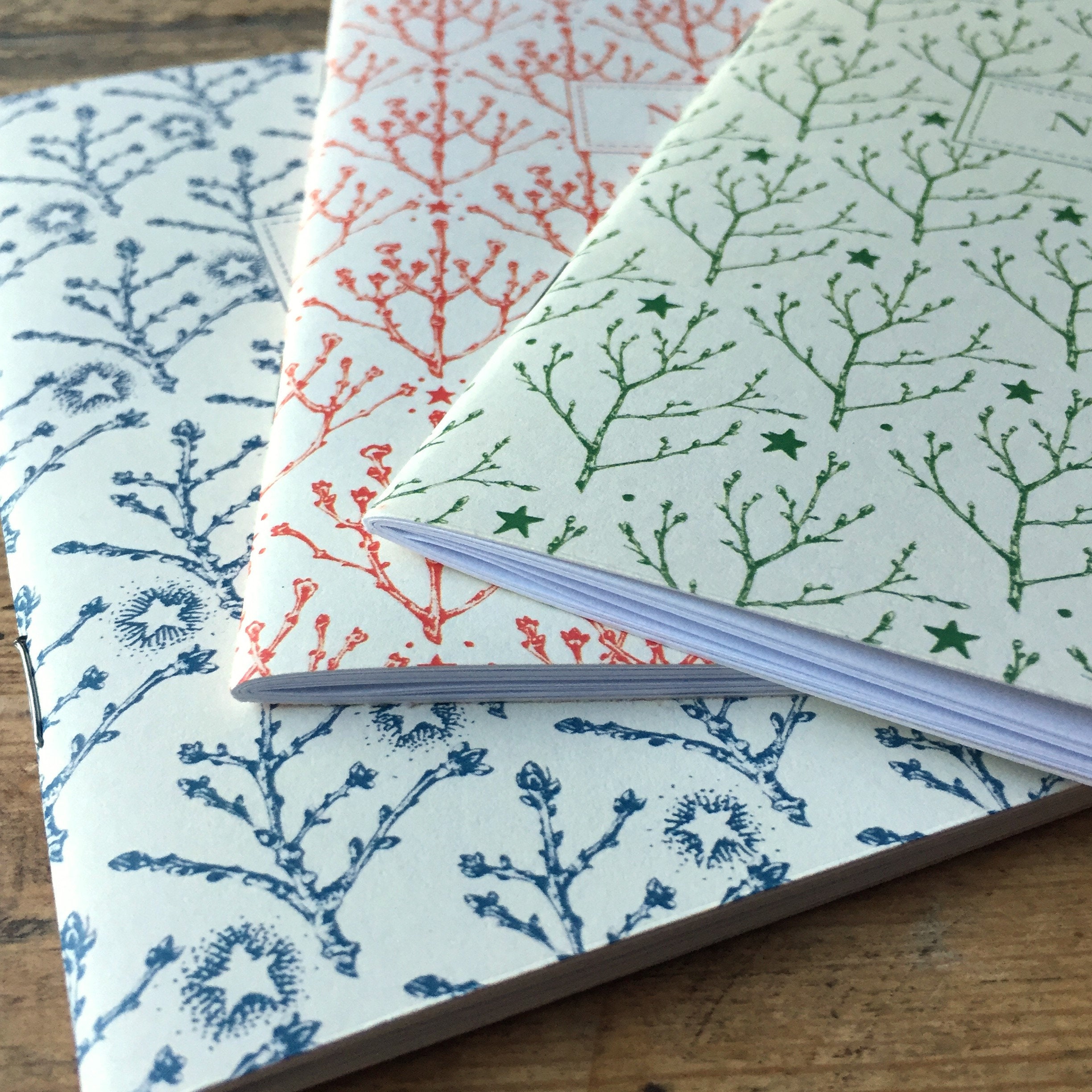 A6 Notebooks : Winter Twigs Designs. 32 Blank Pages for Notes, Lists ...