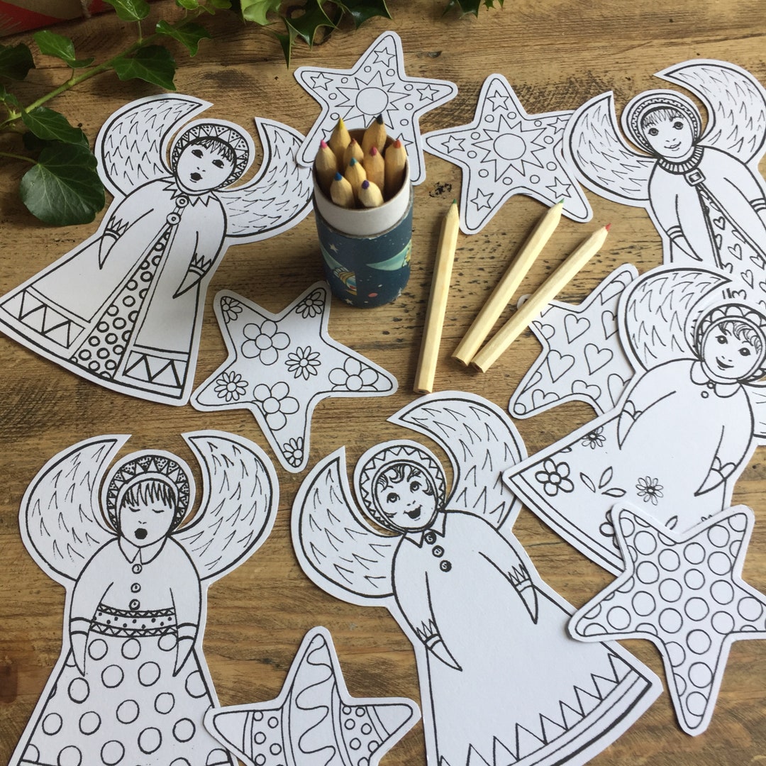 Christmas Angels Printable Bunting. Creative and Fun Crafts for Kids to ...