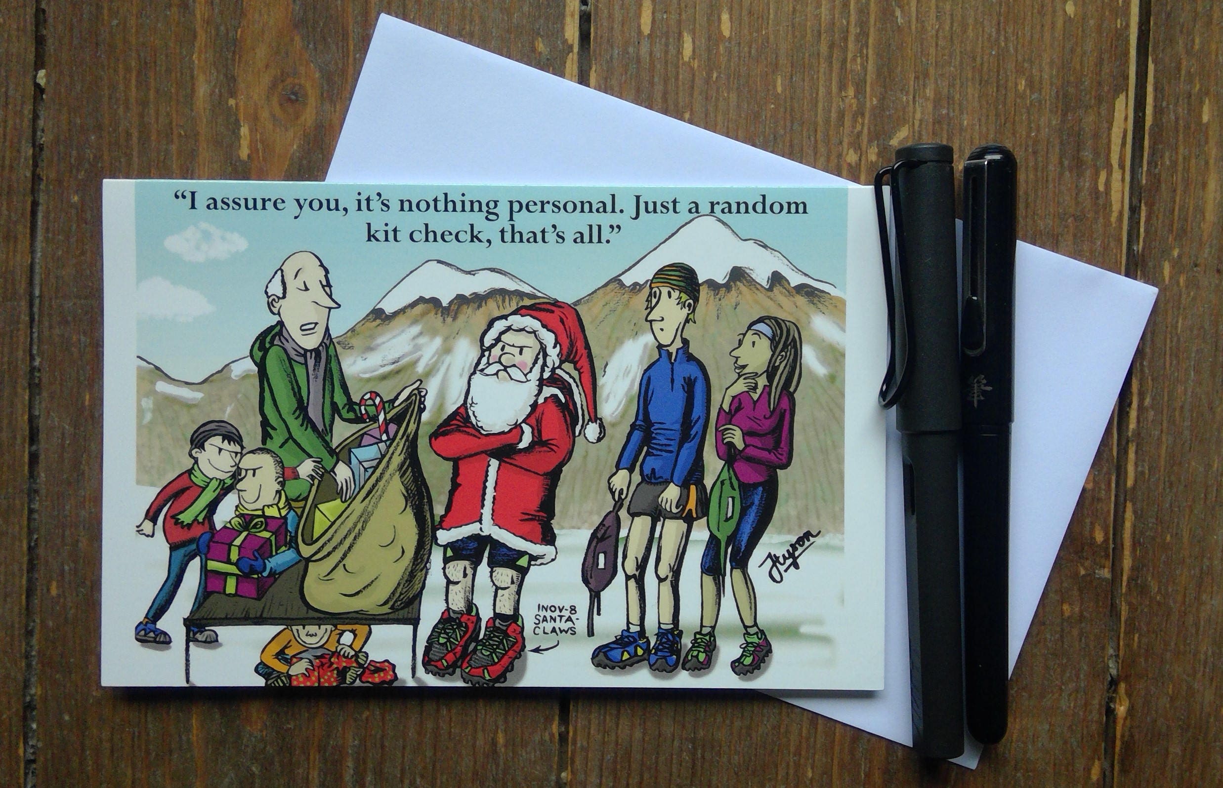 Fellrunning Cartoon Christmas Card - Etsy