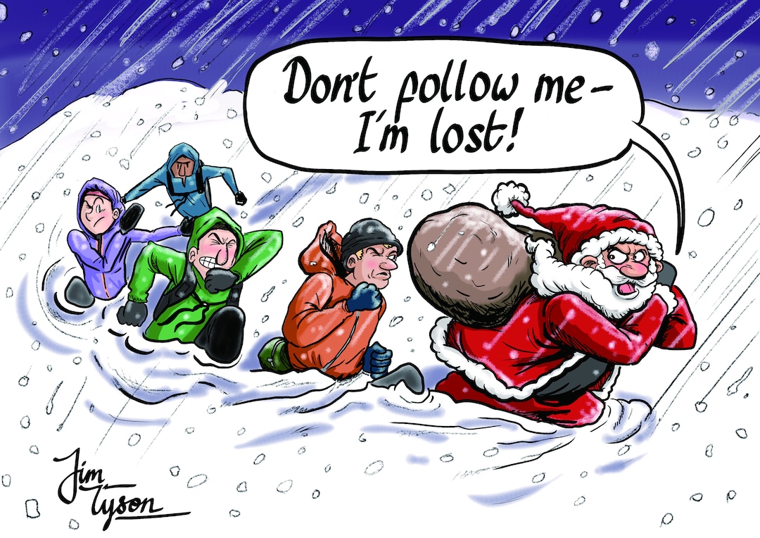 Lost Santa Christmas Card - Etsy UK