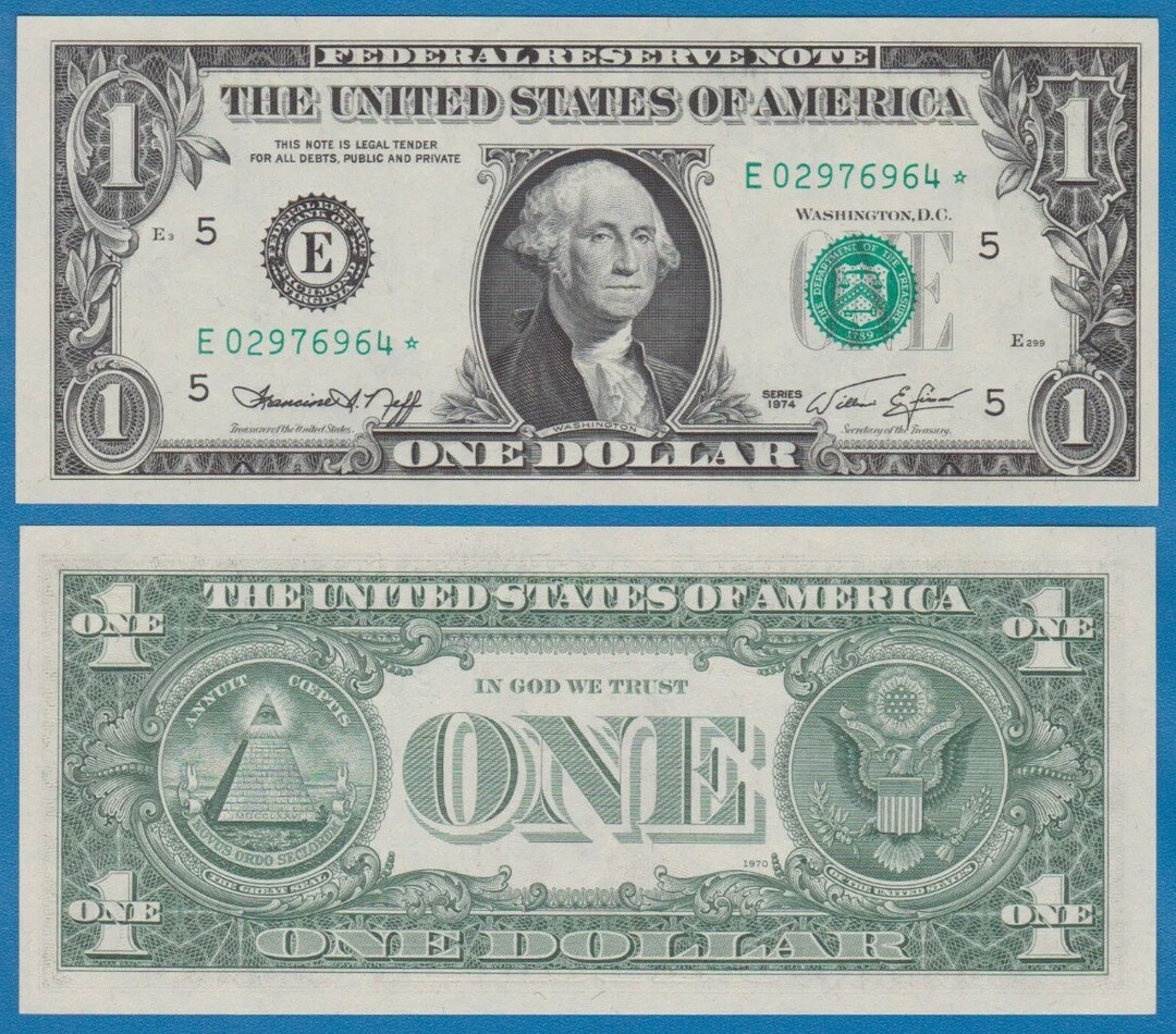 1974 One Dollar Star Notes Uncirculated Consecutive Sequential FRN FREE ...