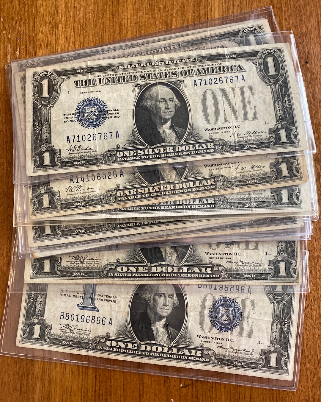 1928 or 1934 1 Dollar Funnyback Silver Certificates Blue Seal Nice ...