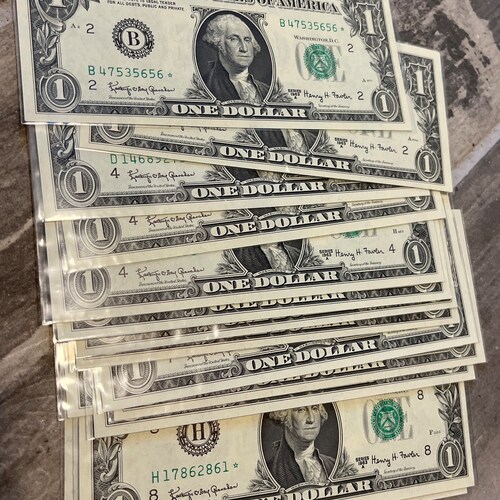 1995 Two Dollar Bill STAR Note Uncirculated Consecutive FREE - Etsy