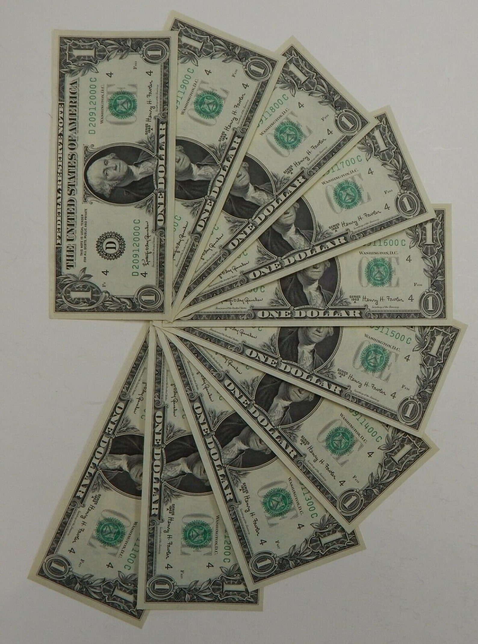 1963A One Dollar Bill Uncirculated Federal Reserve Note FRN FREE ...