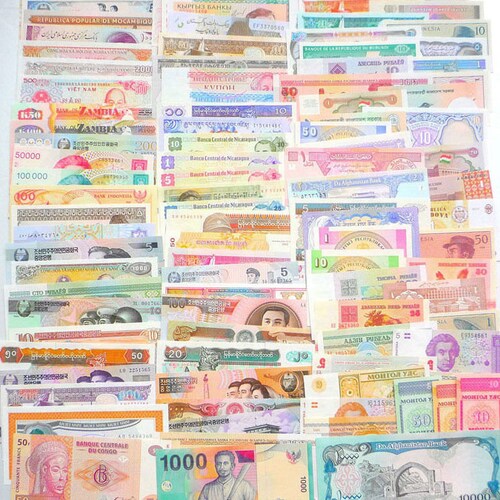 Collection of 100 Different World Mixed Foreign Banknotes - Etsy