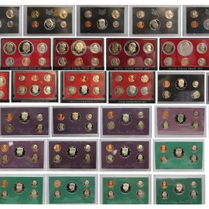 Complete Run of 31 US Proof Sets 1968-1998 Amazing Collection Lot FREE ...