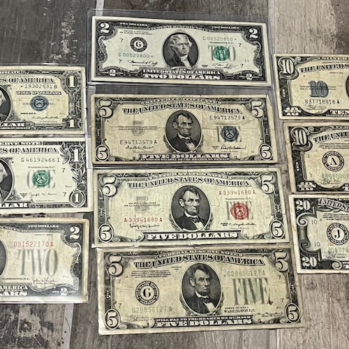 Collection of Vintage Rare US Currency 10 Different - Etsy