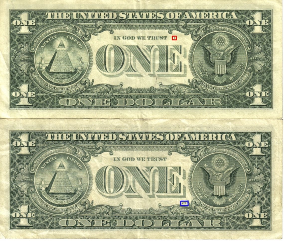 Lot of 3 Experimental Web Press 1-dollar Federal Reserve Notes 1988A ...